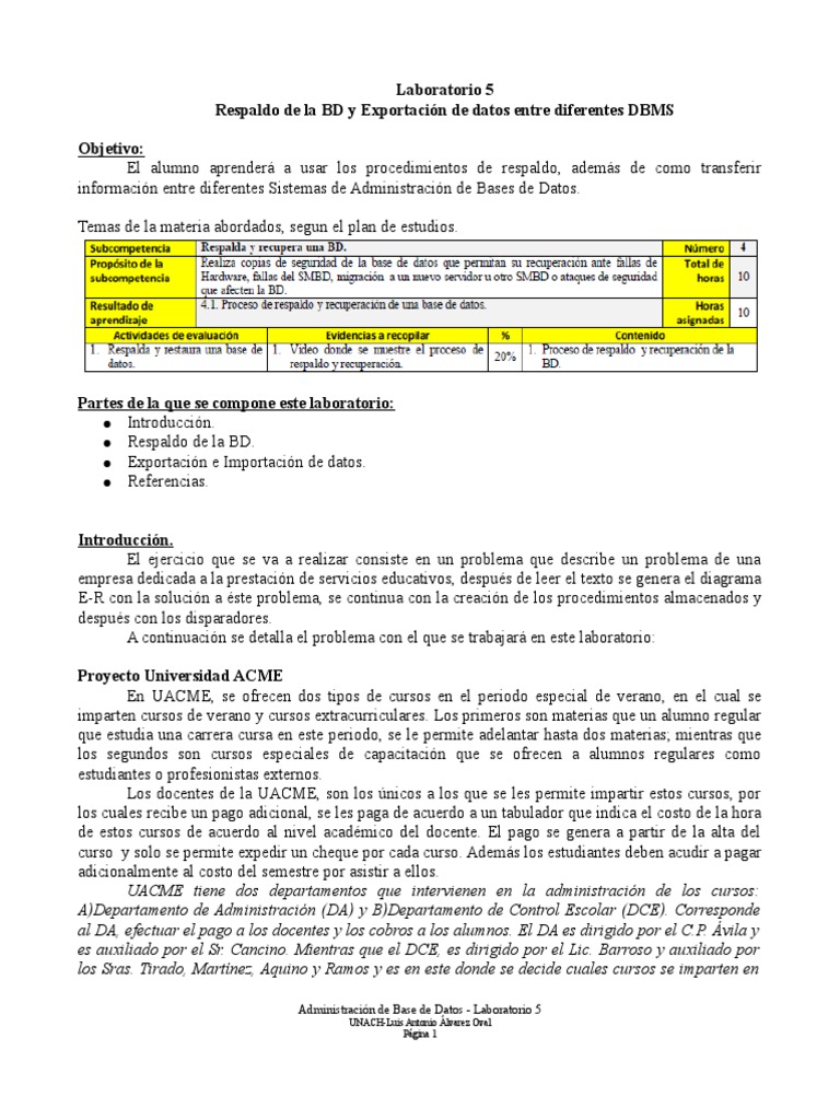 Laboratorio 5 ADB | PDF | Mi sql | Archivo de computadora