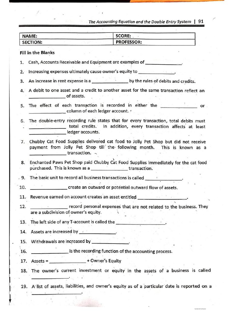 Basic Accounting - Ballada - Chapter 2 Problems | PDF