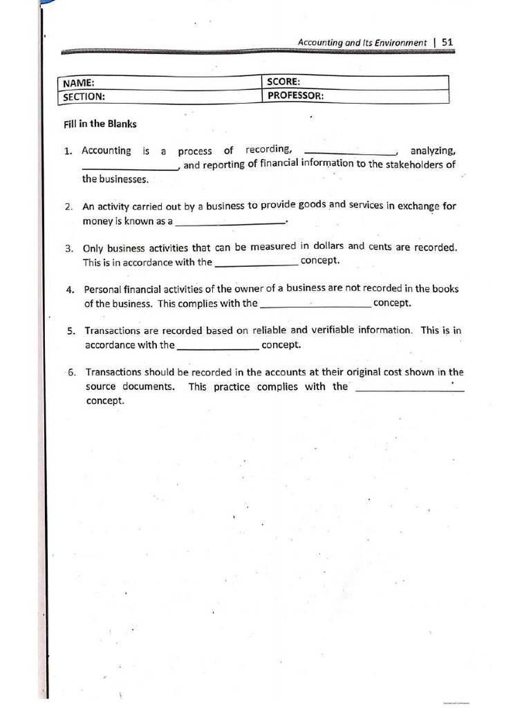 Basic Accounting - Ballada - Chapter 1 Problems | PDF