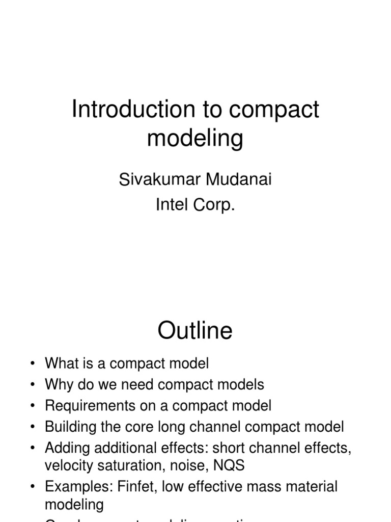 Introduction To Compact Modeling | PDF | Field Effect Transistor | Mosfet