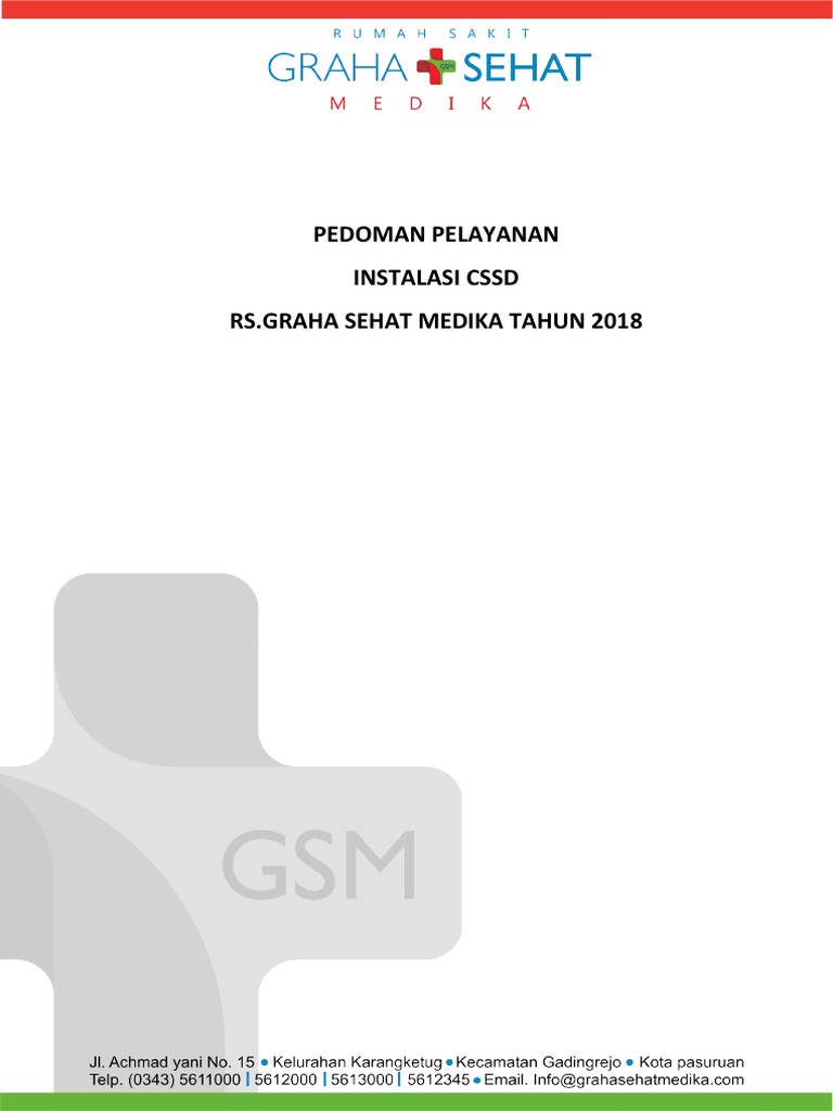 Dokumen Pelayanan CSSD | PDF