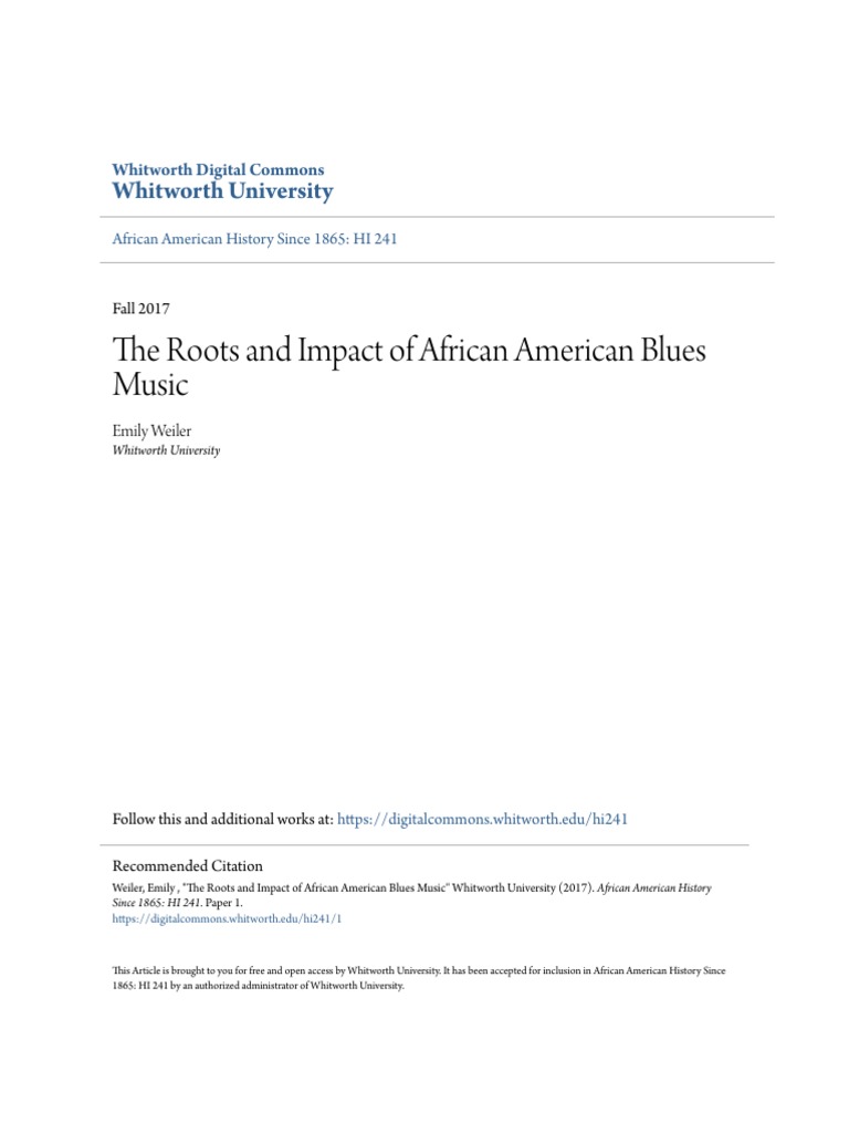 Roots of African American Blues Music | PDF | Blues | Soul Music