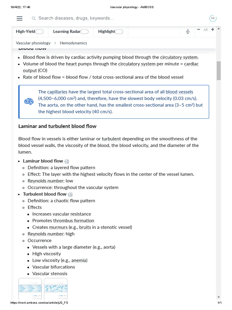 Vascular Physiology - AMBOSS | PDF