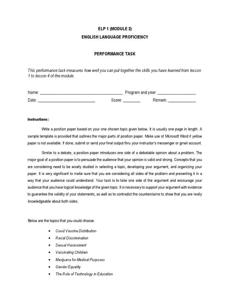Elp 1 M2 | PDF | Evidence | Argument