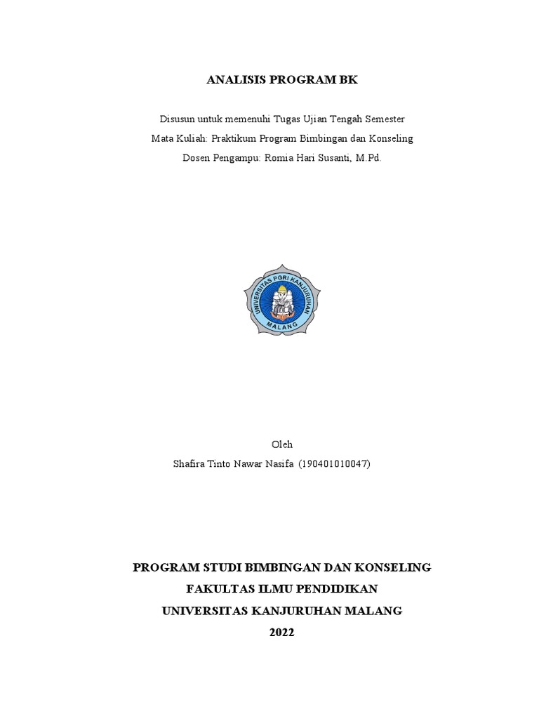 ANALISIS PROGRAM BK - Format | PDF