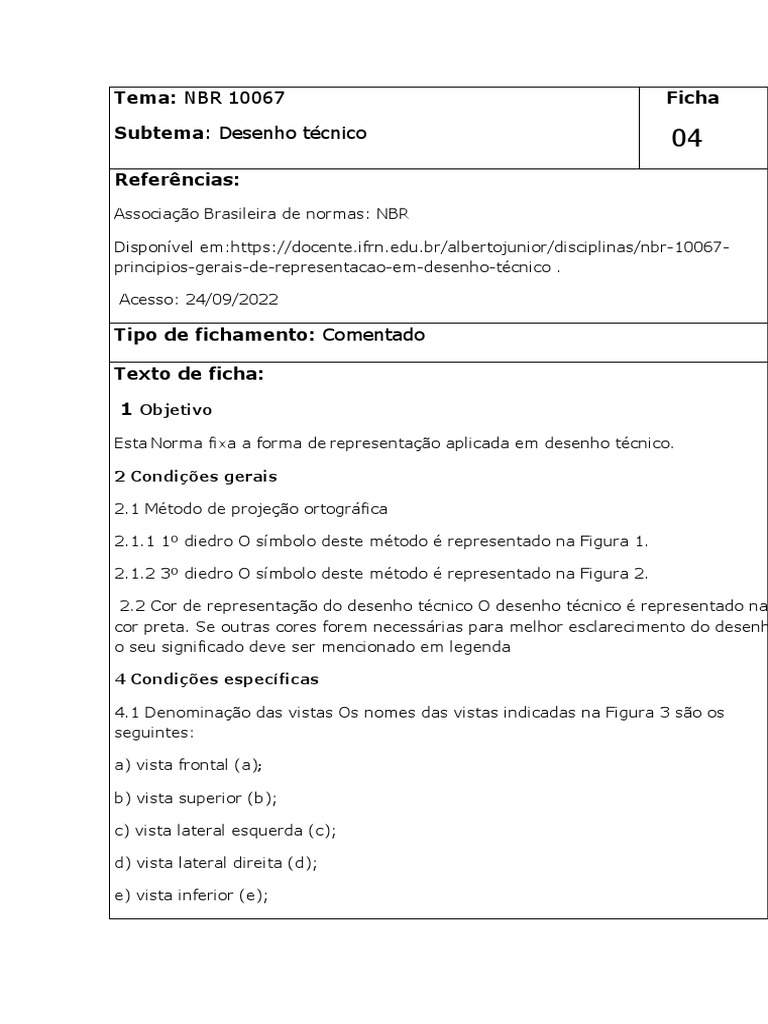 NBR 10067 | PDF | Desenho técnico