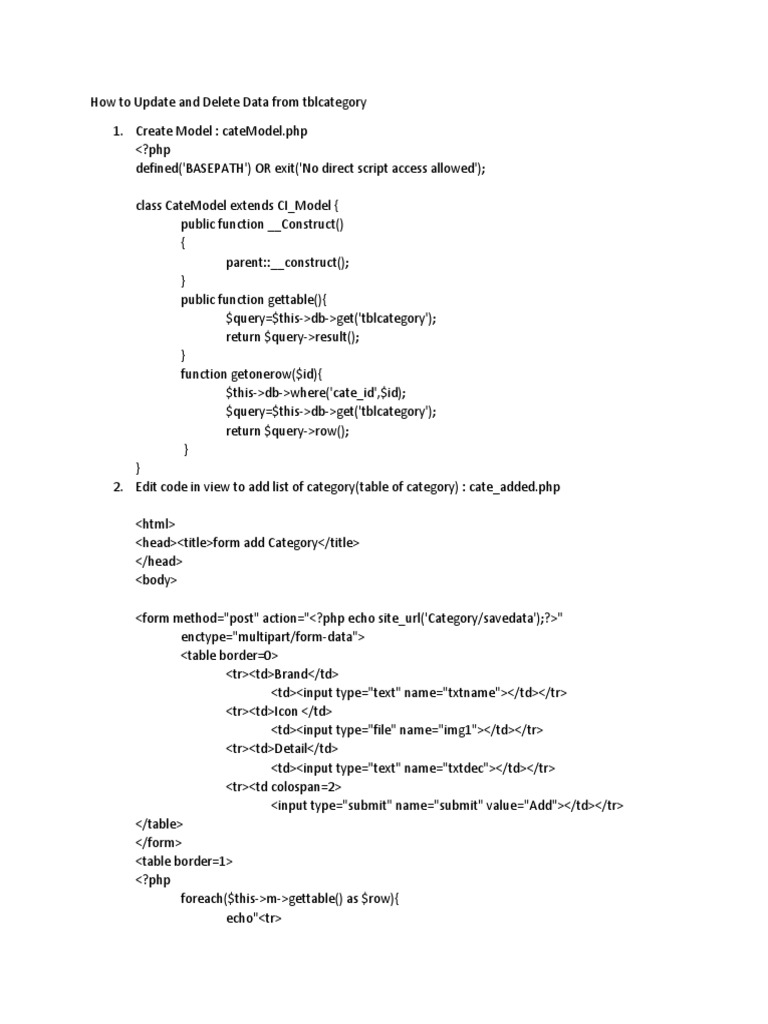 CI Update Delete | PDF | Array Data Structure | Software