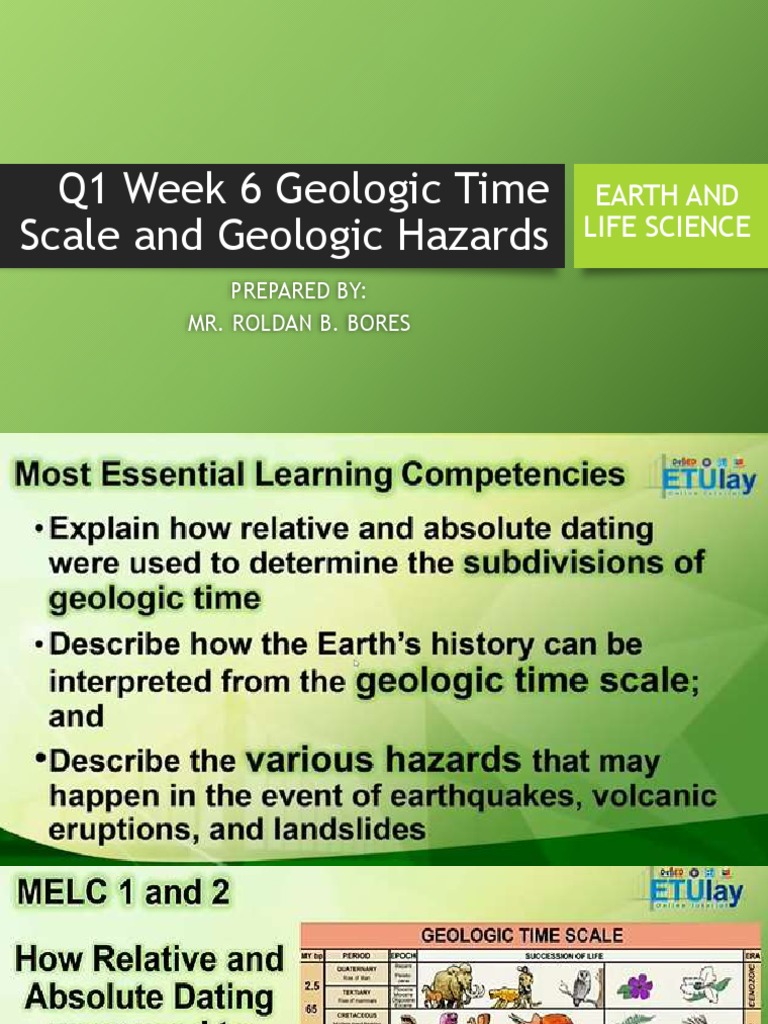 ELS Q1 Week 6 Geologic Time Scale | PDF