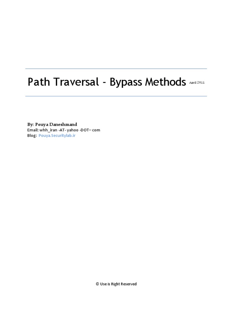 Path Traversal | PDF | Web Server | Internet & Web