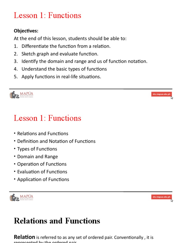 MATH01 CO1 Functions | PDF | Function (Mathematics) | Polynomial