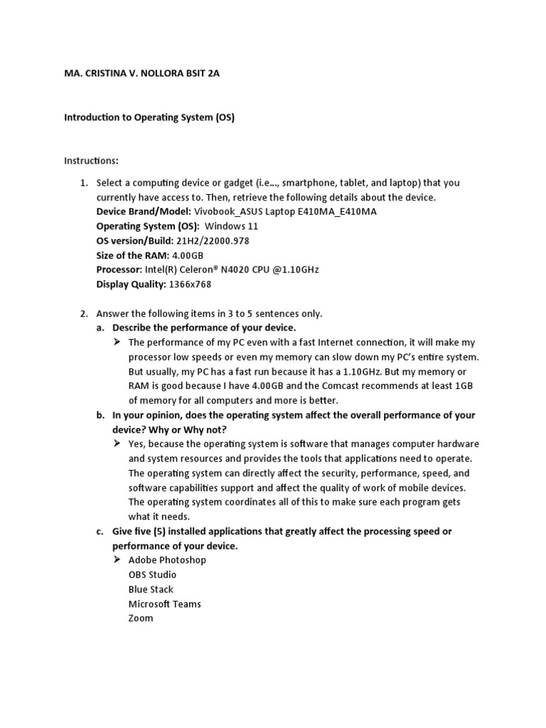 01 Laboratory Exercise 1 Platform Pdf Operating System Personal Computers 