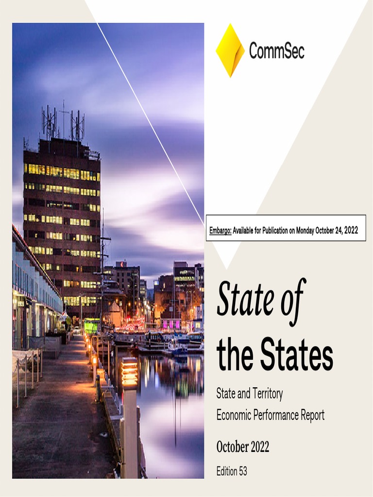 CommSec State of The States Report | PDF | Cost Of Living | Australia