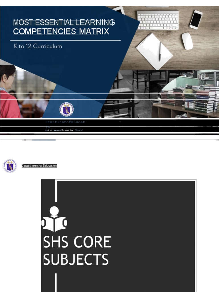 SHS Core Subjects MELCs Overview | PDF | Rock (Geology) | Function ...