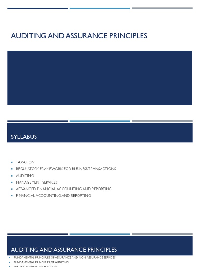 Auditing and Assurance Principles | PDF | Financial Audit | Audit