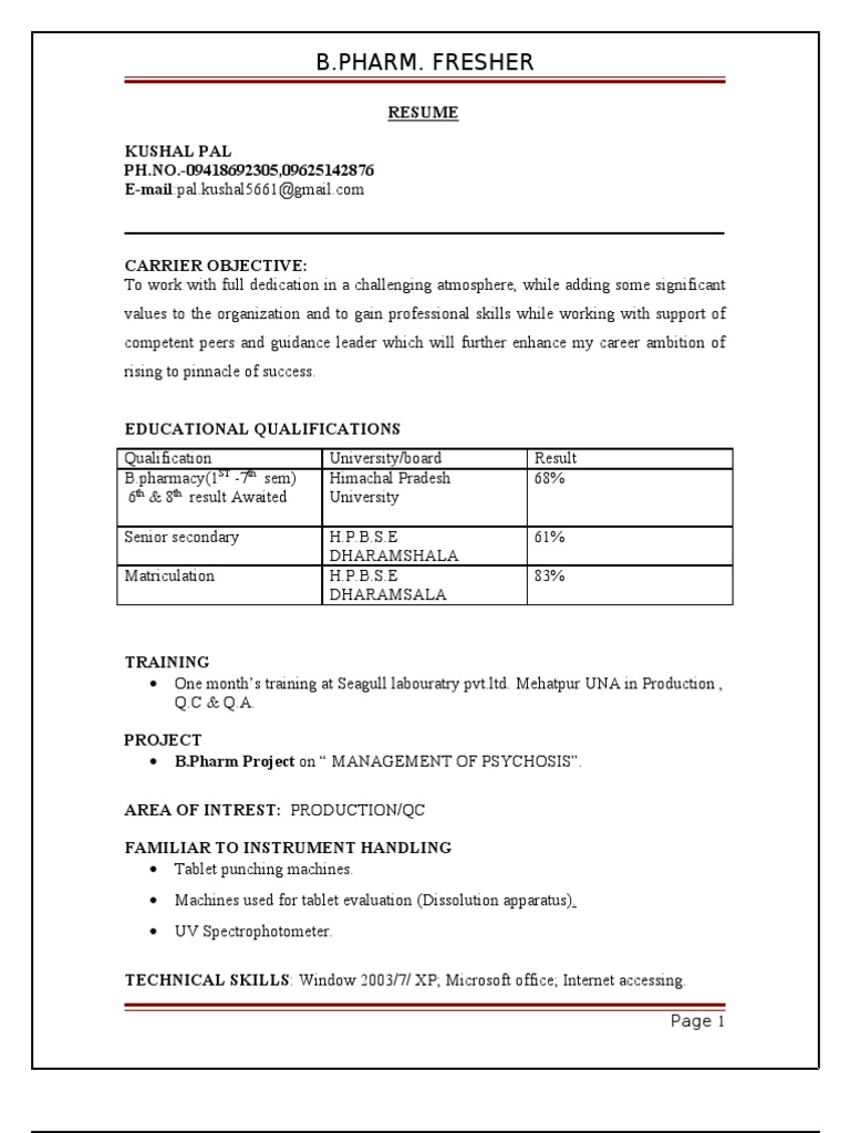 Kushal Pal 5661 Resume | PDF