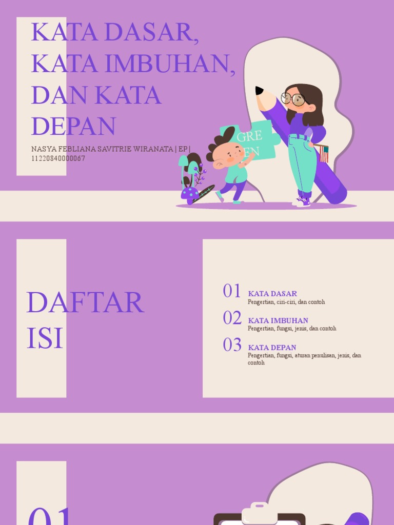 Pengertian Kata Dasar, Imbuhan, dan Depan | PDF