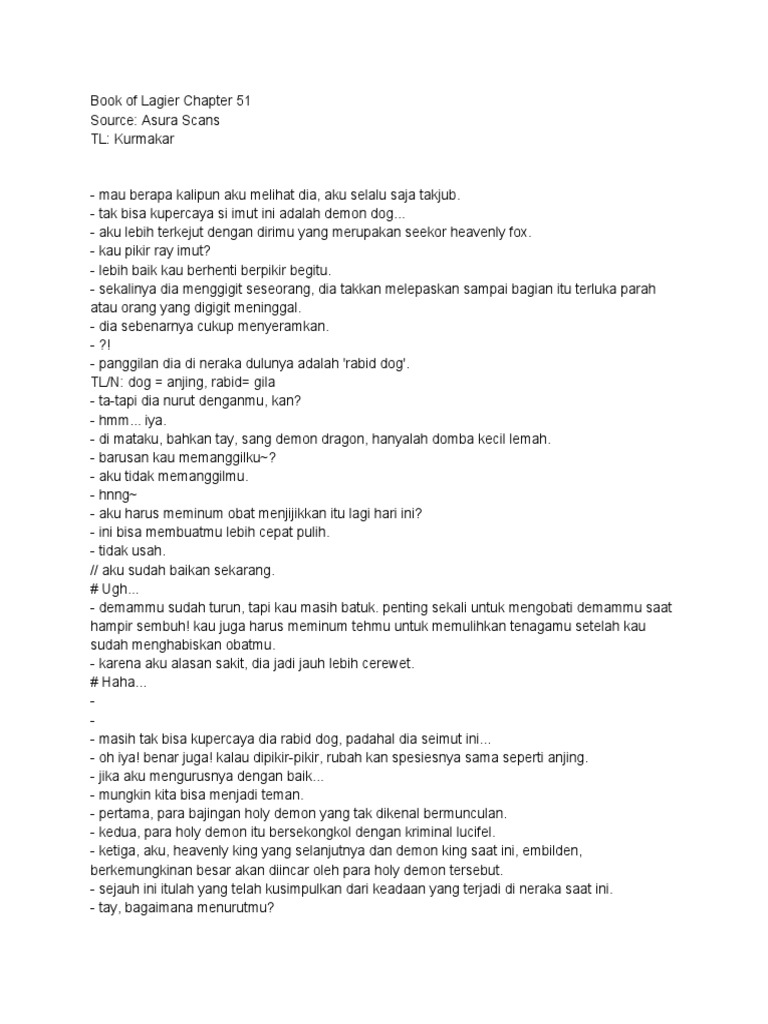 Book of Lagier Chapter 51 Summary | PDF
