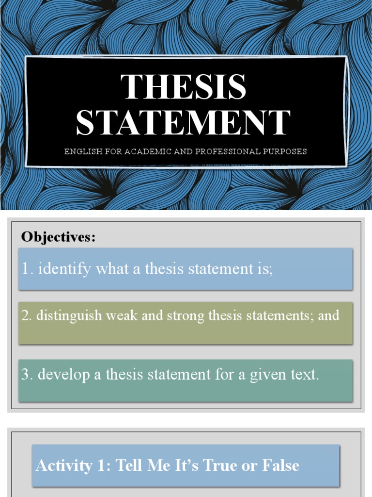 Crafting Strong Thesis Statements | PDF | Pet | Thesis