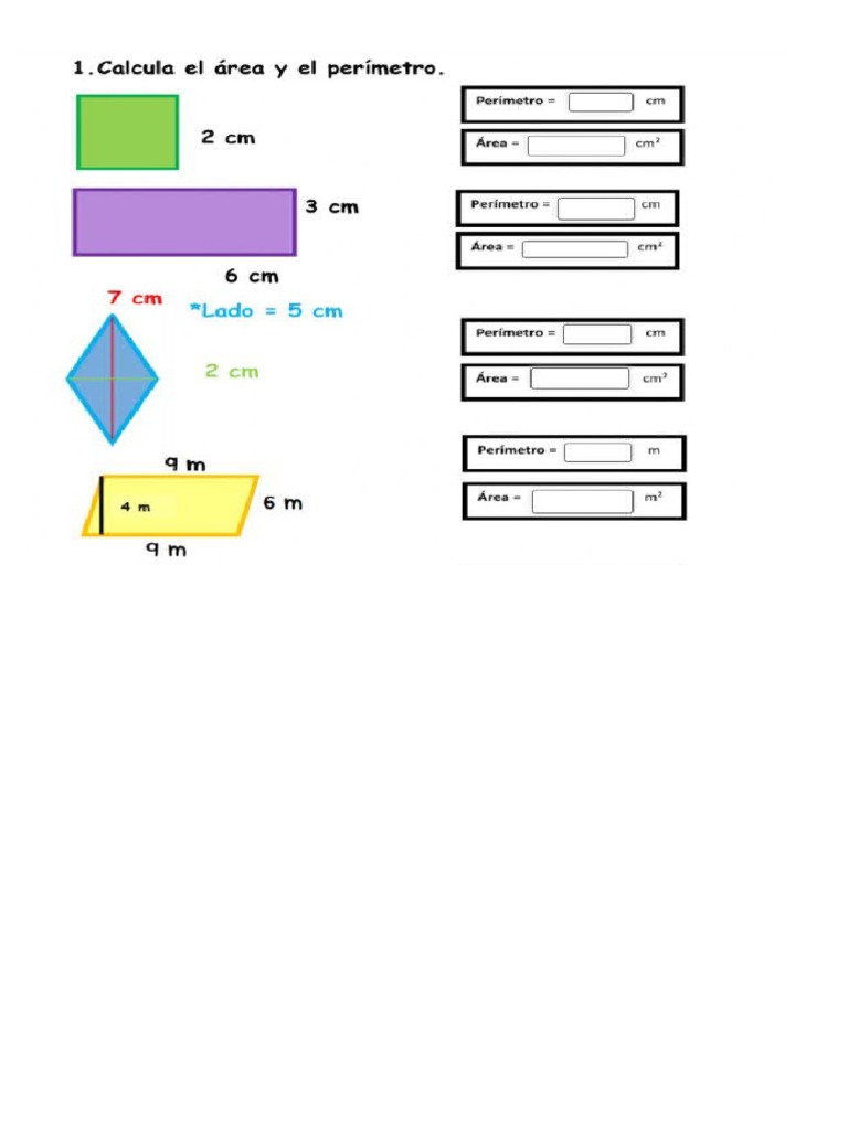 PERIMETRO Y ÁREA | PDF