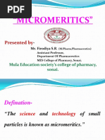 Micromeritics PPT Vijay Sharma | PDF | Particle Size Distribution | Adsorption