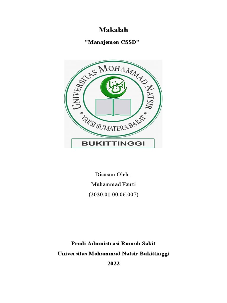 Makalah CSSD 1 | PDF