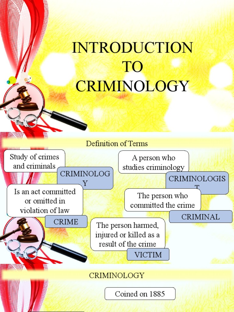 Introduction To Criminology | PDF