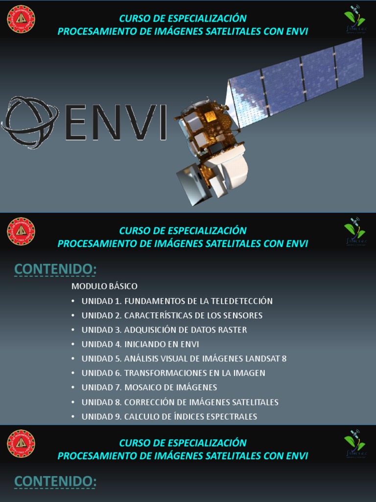 Curso de Especialización Procesamiento de Imágenes Satelitales Con Envi | PDF | Electromagnetic ...