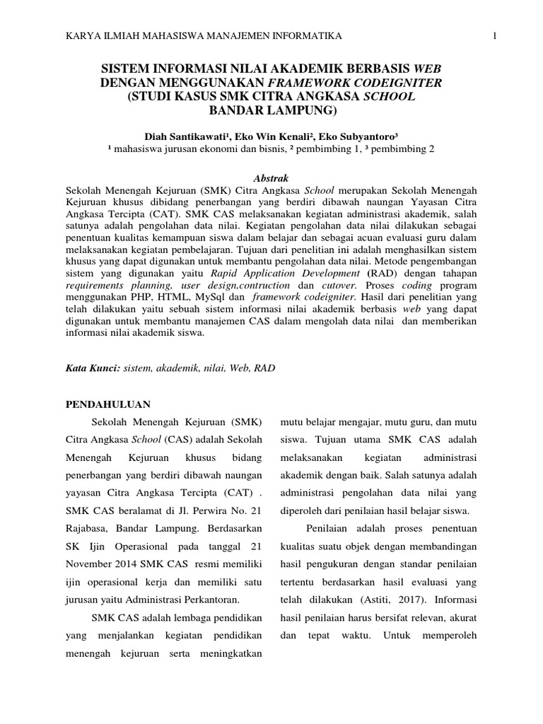 Jurnal TA Diah Santikawati (15753023) | PDF