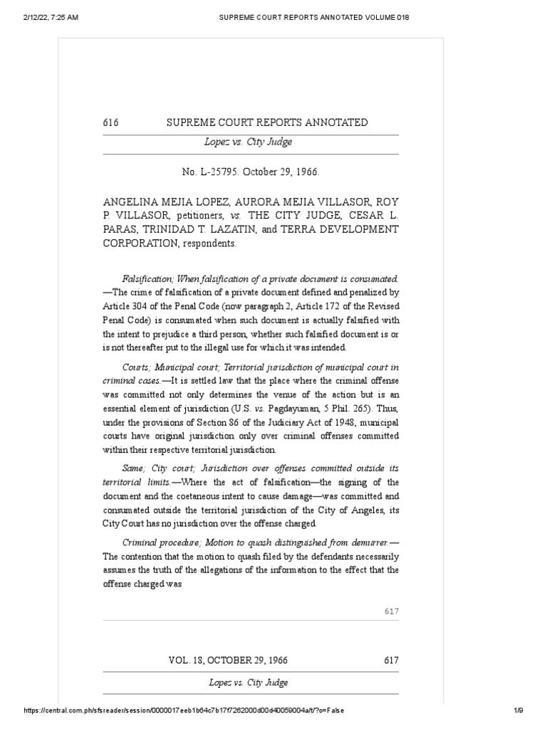 Angelina Lopez, Et. Al. vs. Cesar Paras, Et. Al. (G. R. No. L-25795 ...