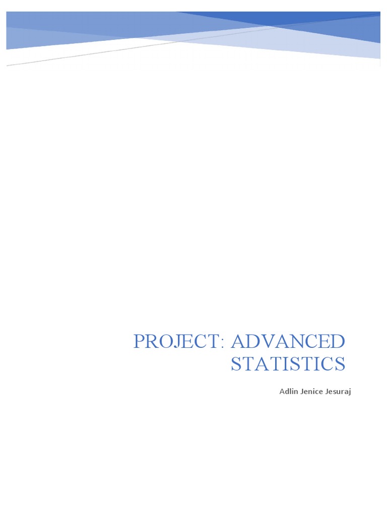 Advanced Statistics Project | PDF | Principal Component Analysis | Eigenvalues And Eigenvectors