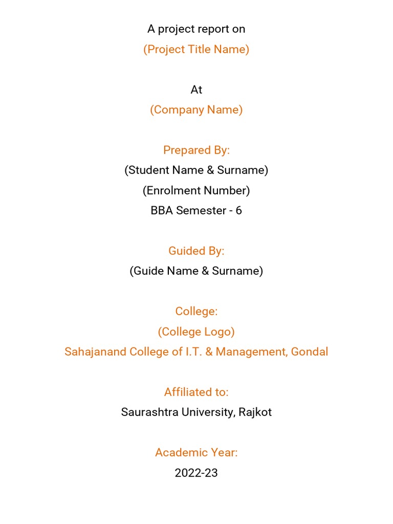 Project Report Format | PDF