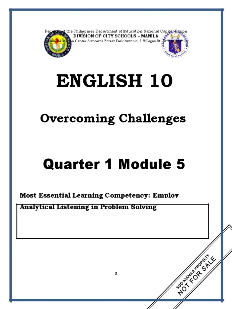 ENGLISH 10 - Q1 - Mod5 - Types of Listening | PDF | Critical Thinking ...