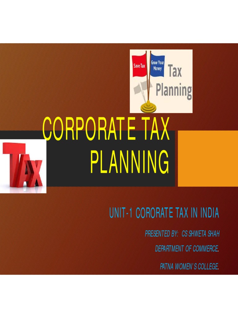 Corporate Tax Planning | PDF | Companies | Capital Gains Tax