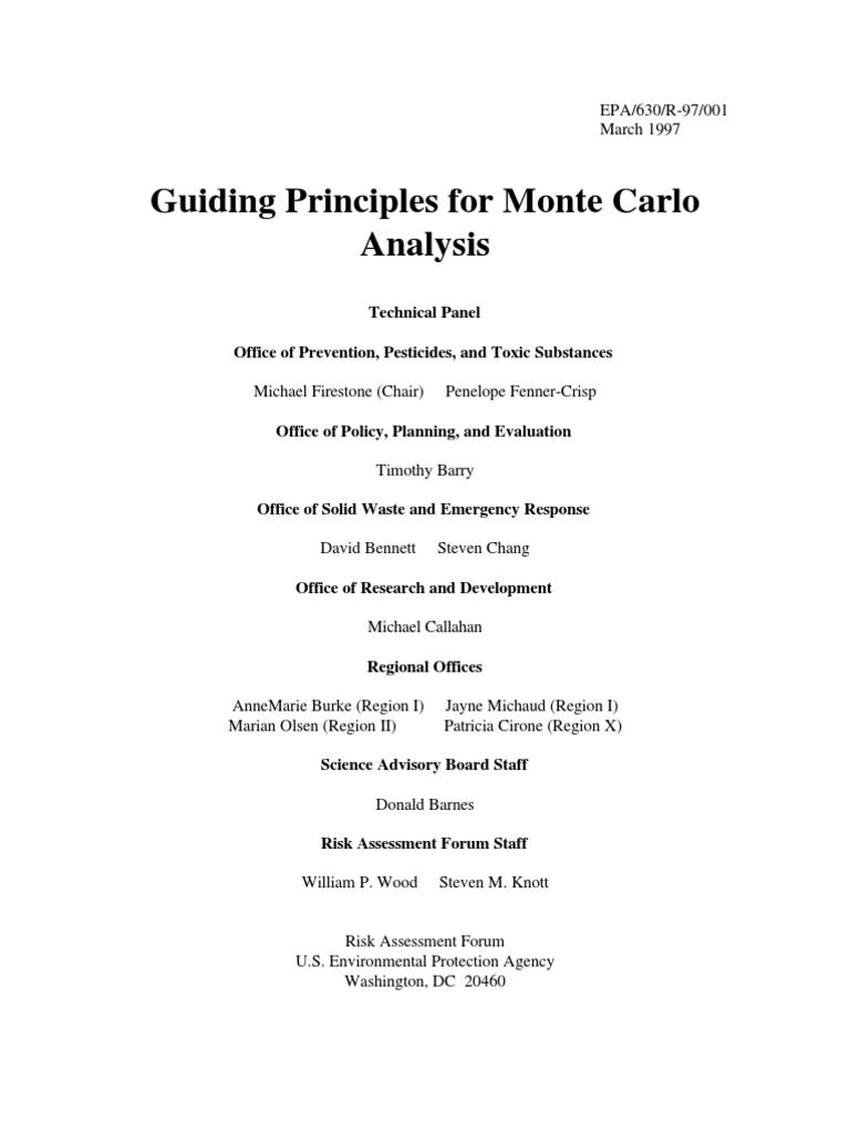 Guiding Principles For Monte Carlo Analysis | PDF