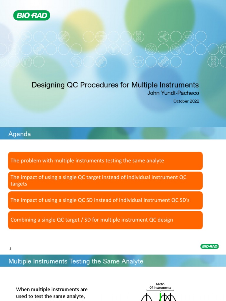 Designing QC Procedures For Multiple Instruments: John Yundt-Pacheco ...