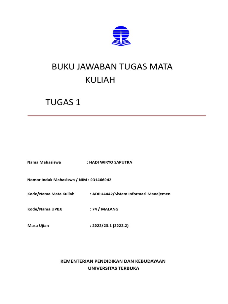 HADI WIRYO SAPUTRA - ADPU4442 Sistem Informasi Manajemen | PDF