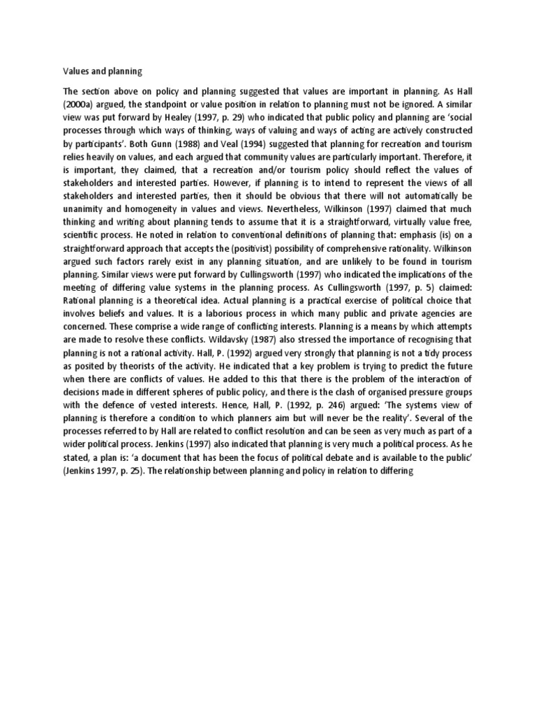 Values and Planning | PDF | Rationality | Science