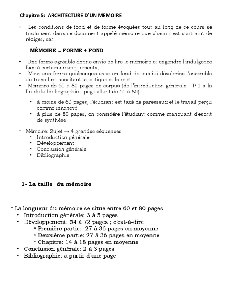 Structure et Rédaction d'un Mémoire | PDF | Document | Science