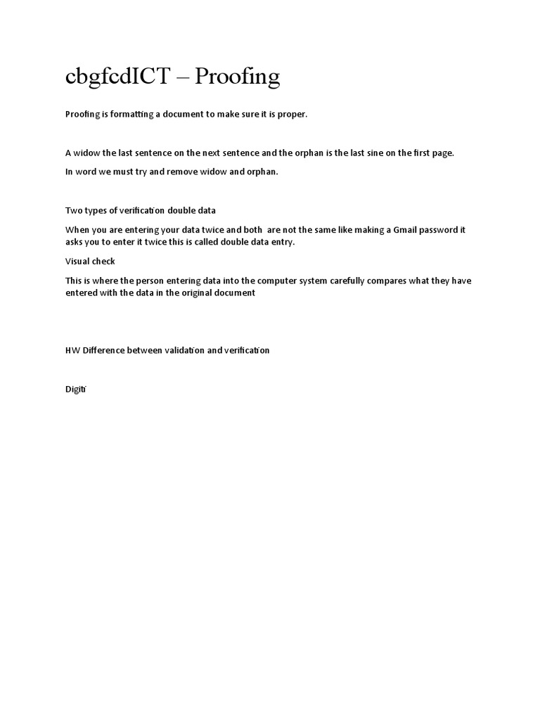 ICT - Proofing | PDF