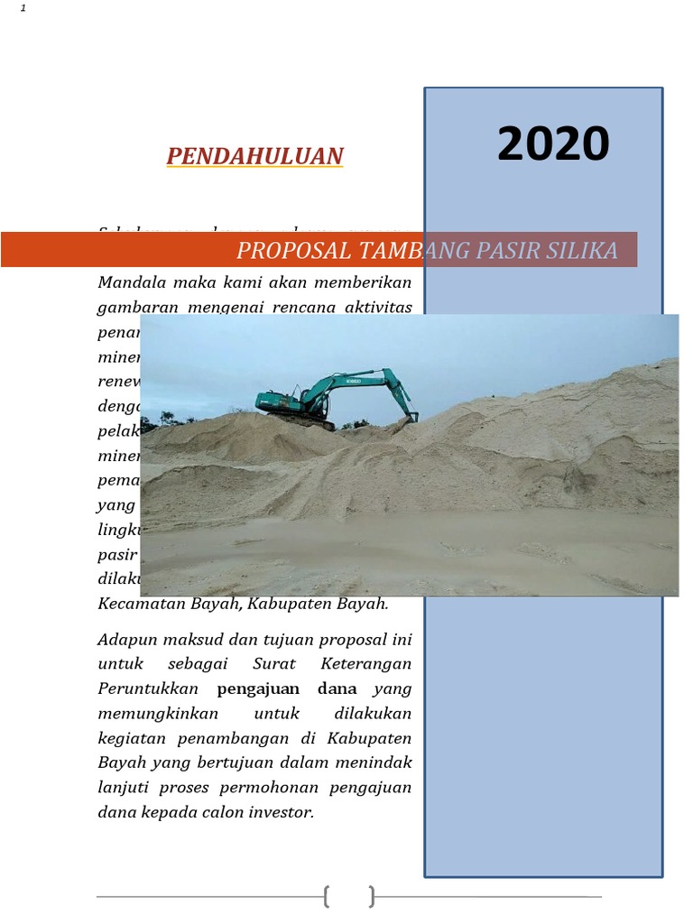 Proposal Pasir Silka Bayah | PDF