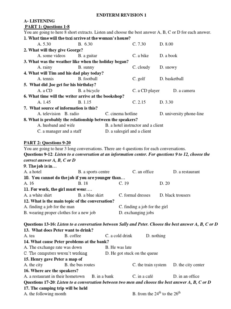 VSTEP. Reading + Listening Practice 1 | PDF | Sleep | Asteroid