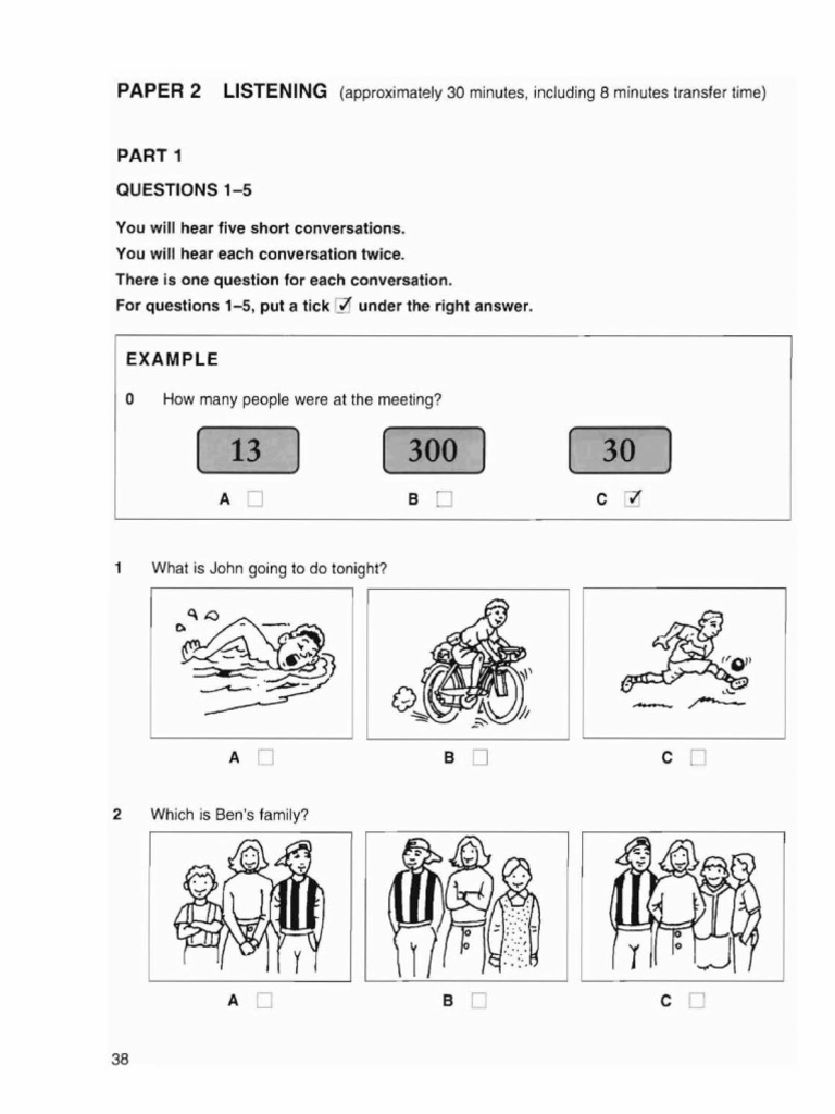 KET - CUP 1 (Book) - Listening | PDF