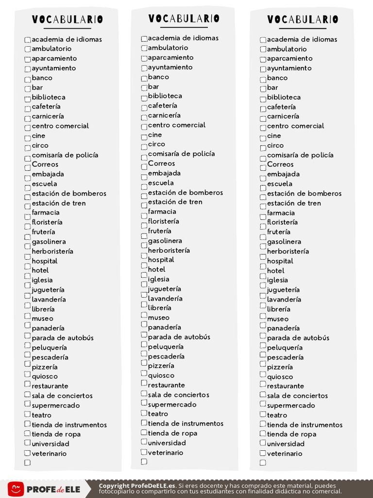 Lista de Vocabulario (v.1.0) | PDF | Industrias de servicio | Venta al ...