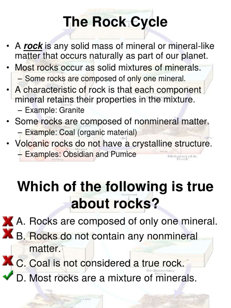 Lecture 8 Rock Cycle | PDF | Rock (Geology) | Igneous Rock