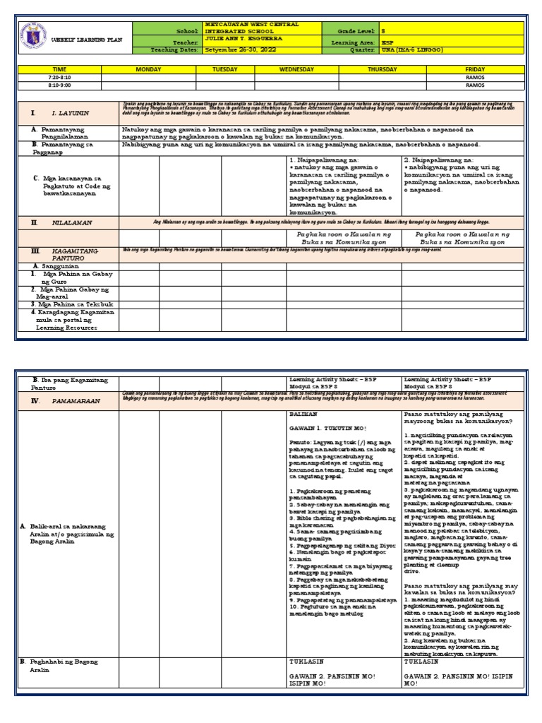 Esp DLL Week 5 | PDF
