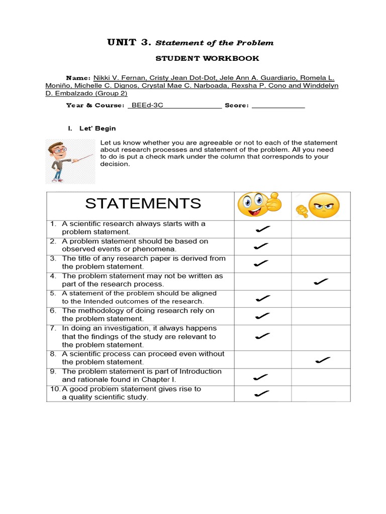 WORKSHEET 3 - RESEARCH WORKBOOK GROUP 2 BEEd 3C | PDF | Science ...