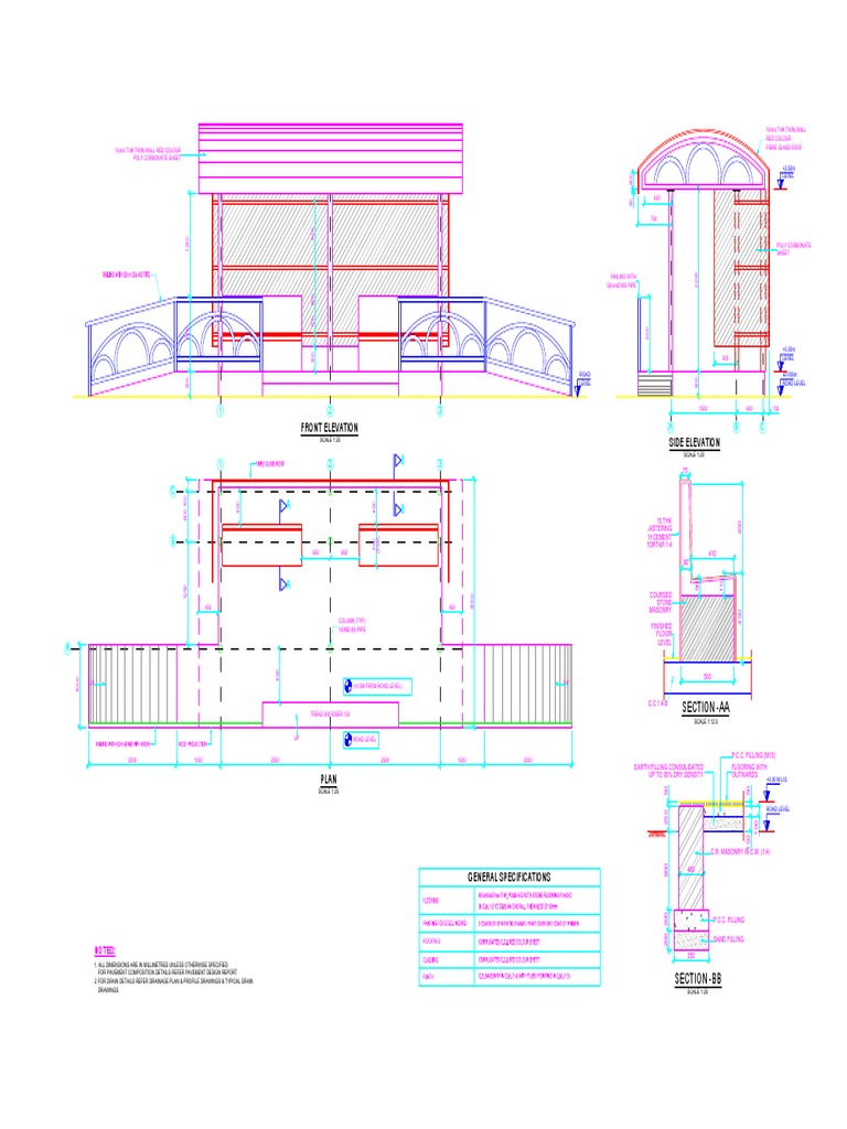 Bus Shelter - Option 3 | PDF | Masonry | Materials