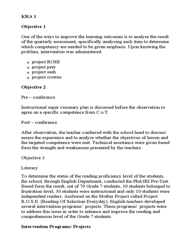 Kra 1 | PDF | Reading Comprehension | Learning