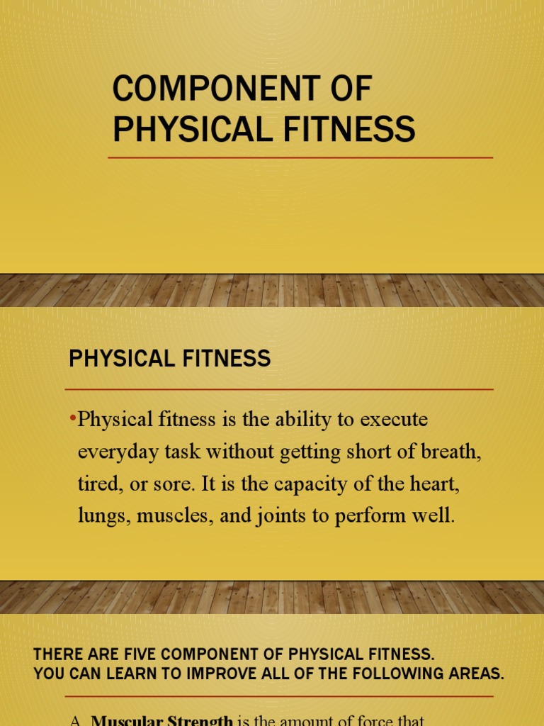 Component of Physical Fitness | PDF | Heart Rate | Physical Fitness