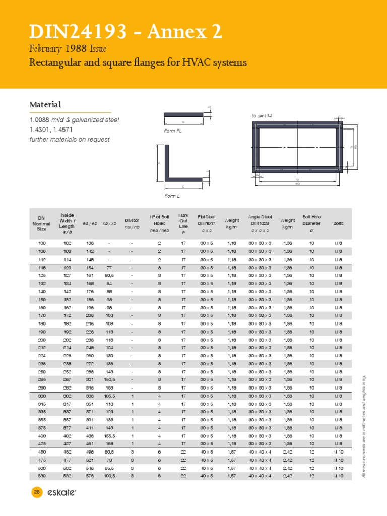 ESKATE Rectangular Square Flange 24193 3 | Download Free PDF | Mechanical Engineering ...